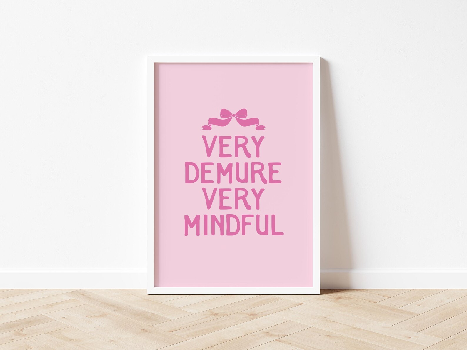 Very Demure Very Mindful Print, Trendy Wall Art, Preppy Girl Bedroom ...