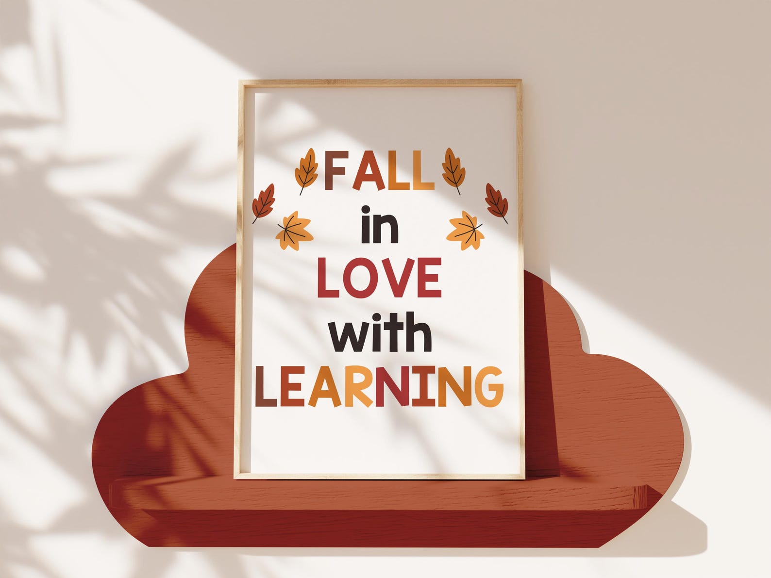 Fall in Love With Learning Print, Fall Classroom Decor, Autumn Wall ...