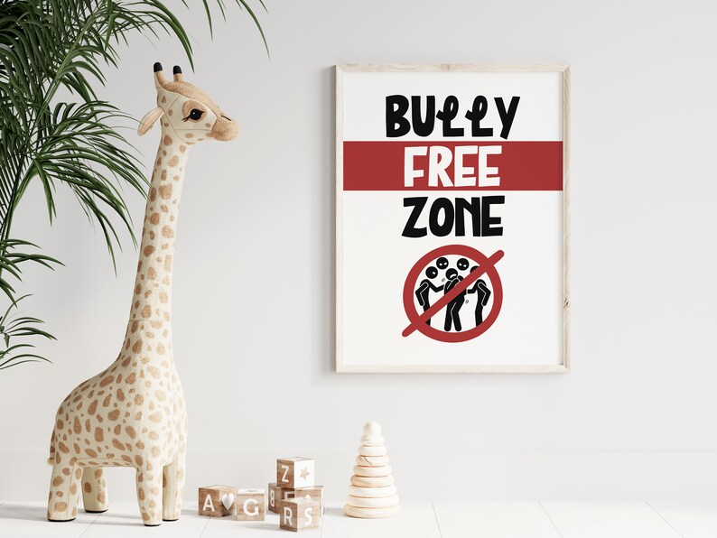 Bully Free Zone Printable Wall Art, Anti Bully Classroom Poster ...