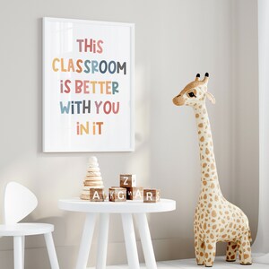 This Classroom is Better With You in It, Boho Rainbow Classroom Decor ...