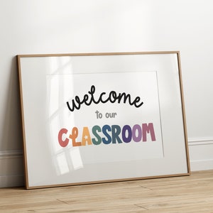 Welcome to Our Classroom Poster, Elementary School Teacher Class Decor ...