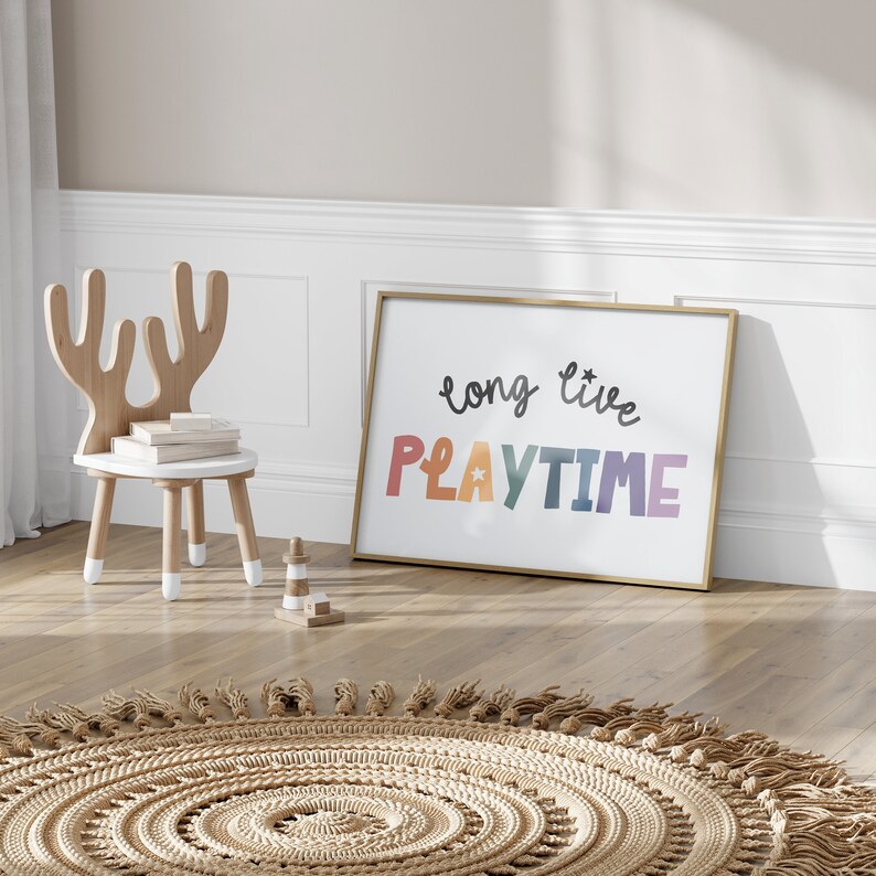 Long Live Playtime Print, Printable Playroom Decor, Kids Room Poster ...