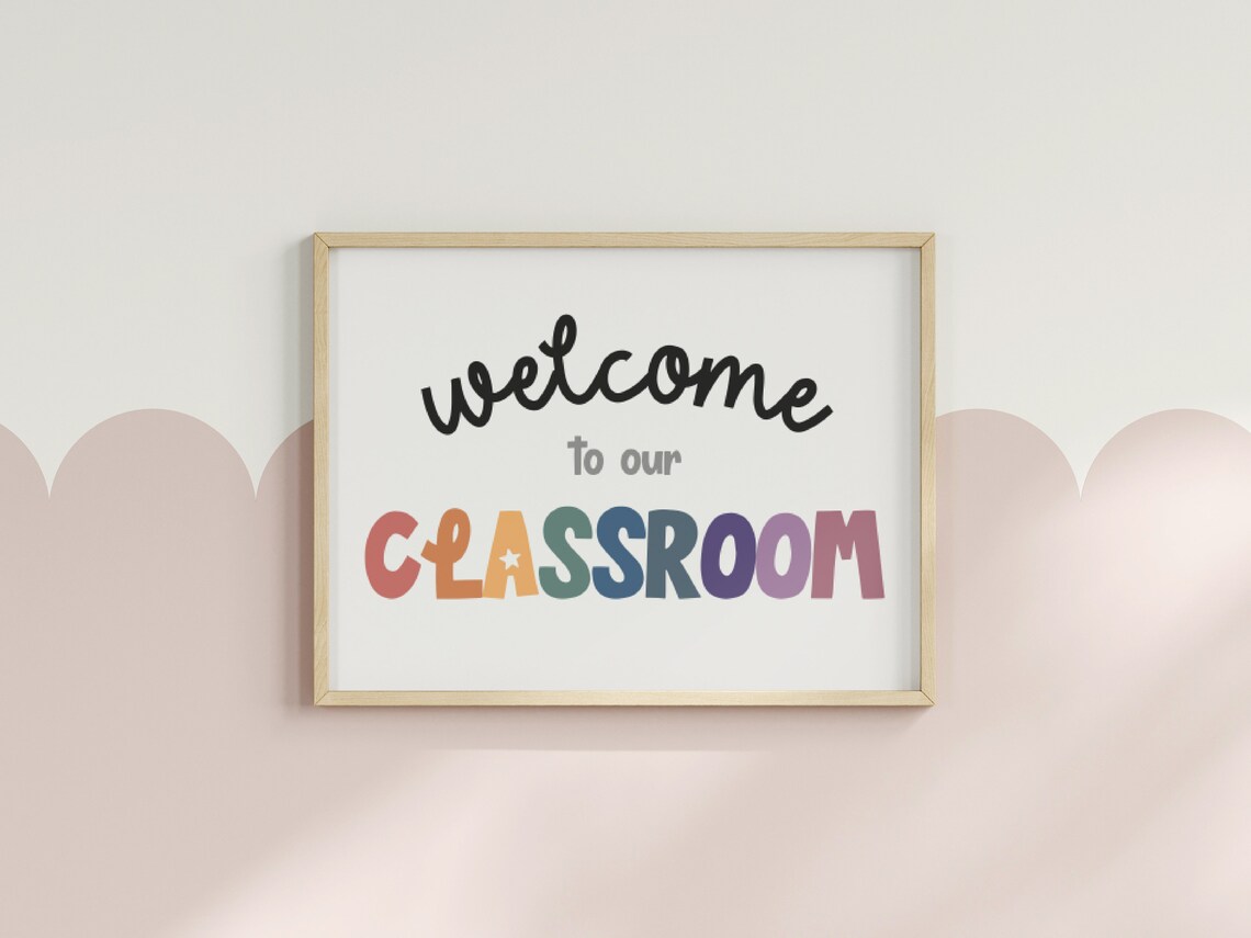 Welcome to Our Classroom Poster, Elementary School Teacher Class Decor ...