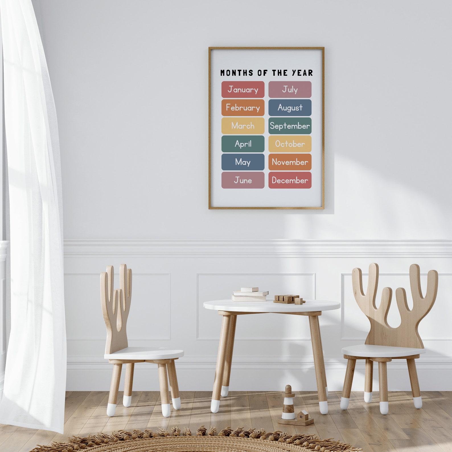 Months of the Year Printable, Educational Wall Art, Homeschool ...