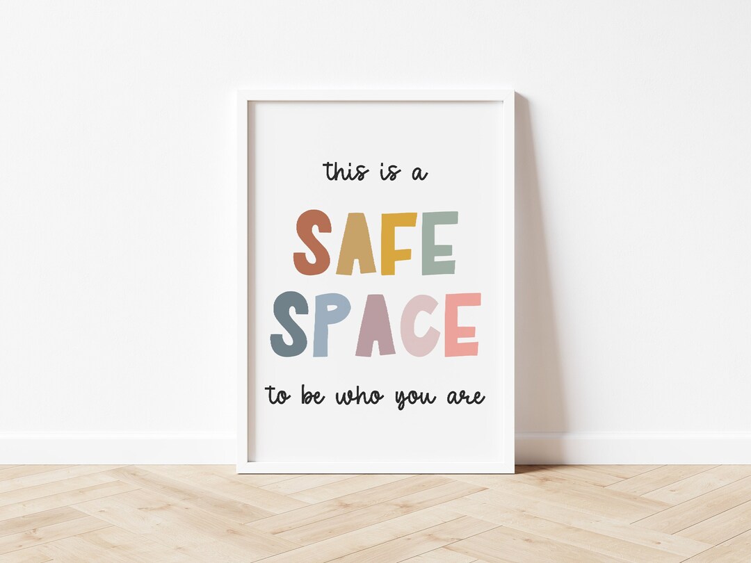 This is A Safe Space, Mental Health Poster, Classroom Decor, School ...