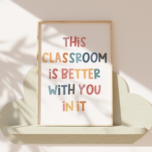 This Classroom is Better With You in It, Boho Rainbow Classroom Decor ...