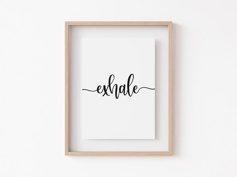 Inhale Exhale Print, Yoga Poster, Set of 2 Prints, Pilates Poster, Yoga ...