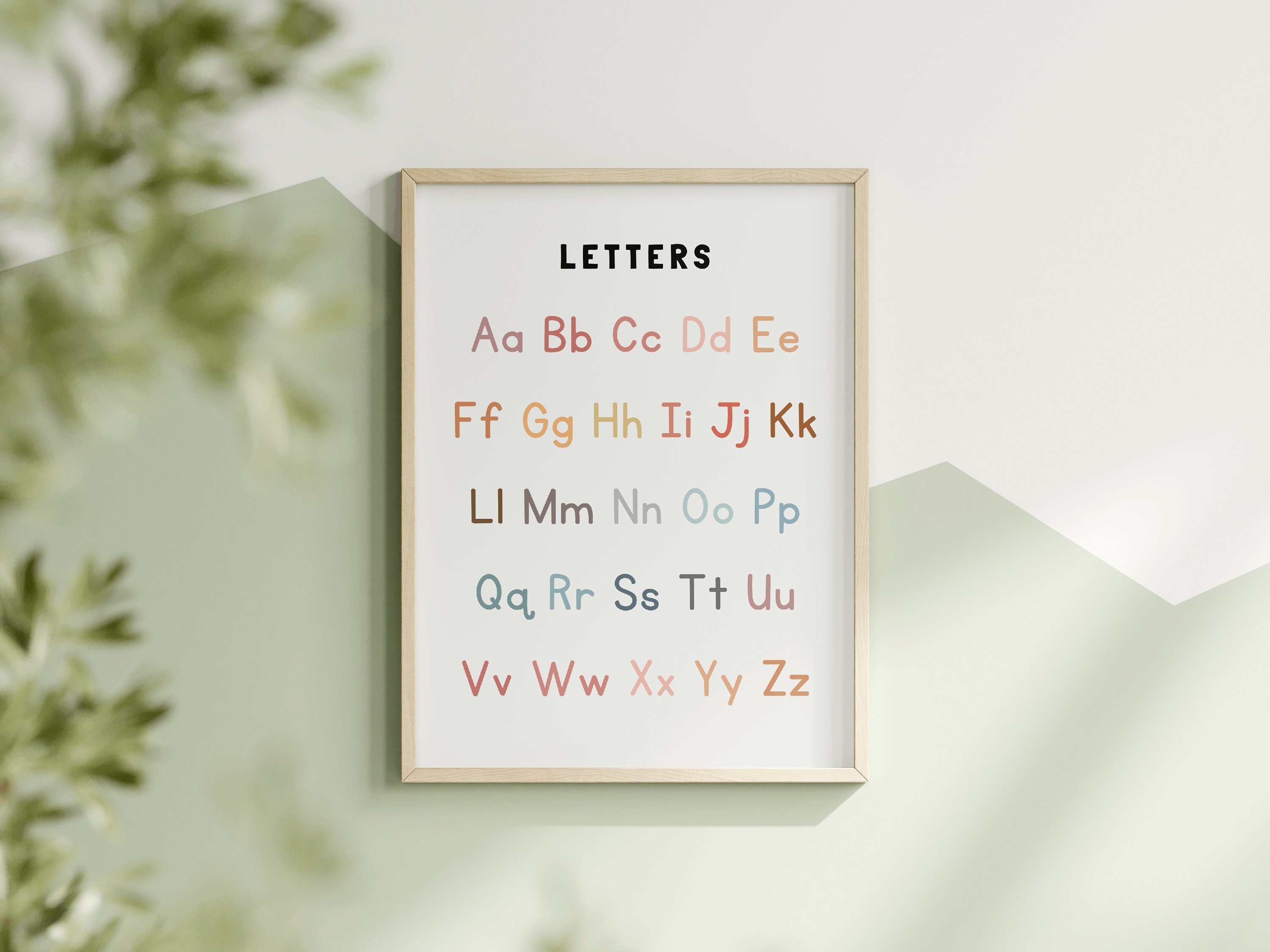 Rainbow Alphabet Poster, Educational Wall Art, Homeschool Learning ...