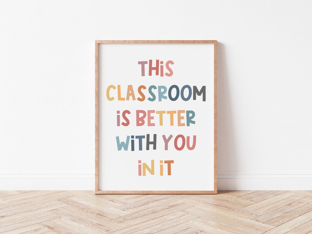 This Classroom is Better With You in It, Boho Rainbow Classroom Decor ...