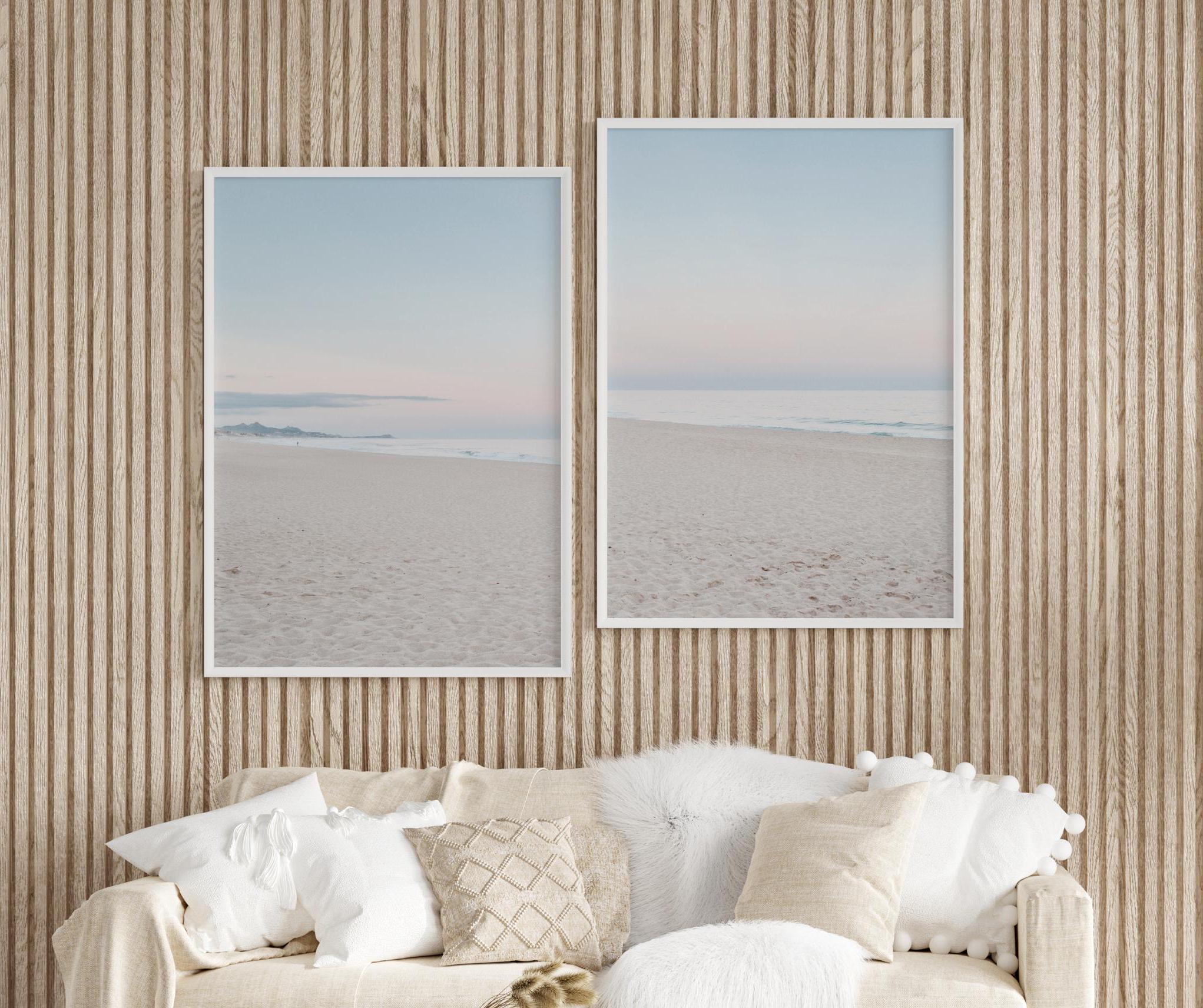 Muted Beach Set of 2 Prints, Coastal Wall Art, Beach House Decor ...
