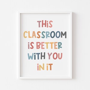 This Classroom is Better With You in It, Boho Rainbow Classroom Decor ...