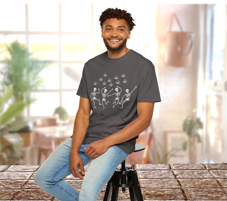Skeleton With Cannabis Plants, Weed Leaf Tshirt, Marijuana Tee Shirt ...