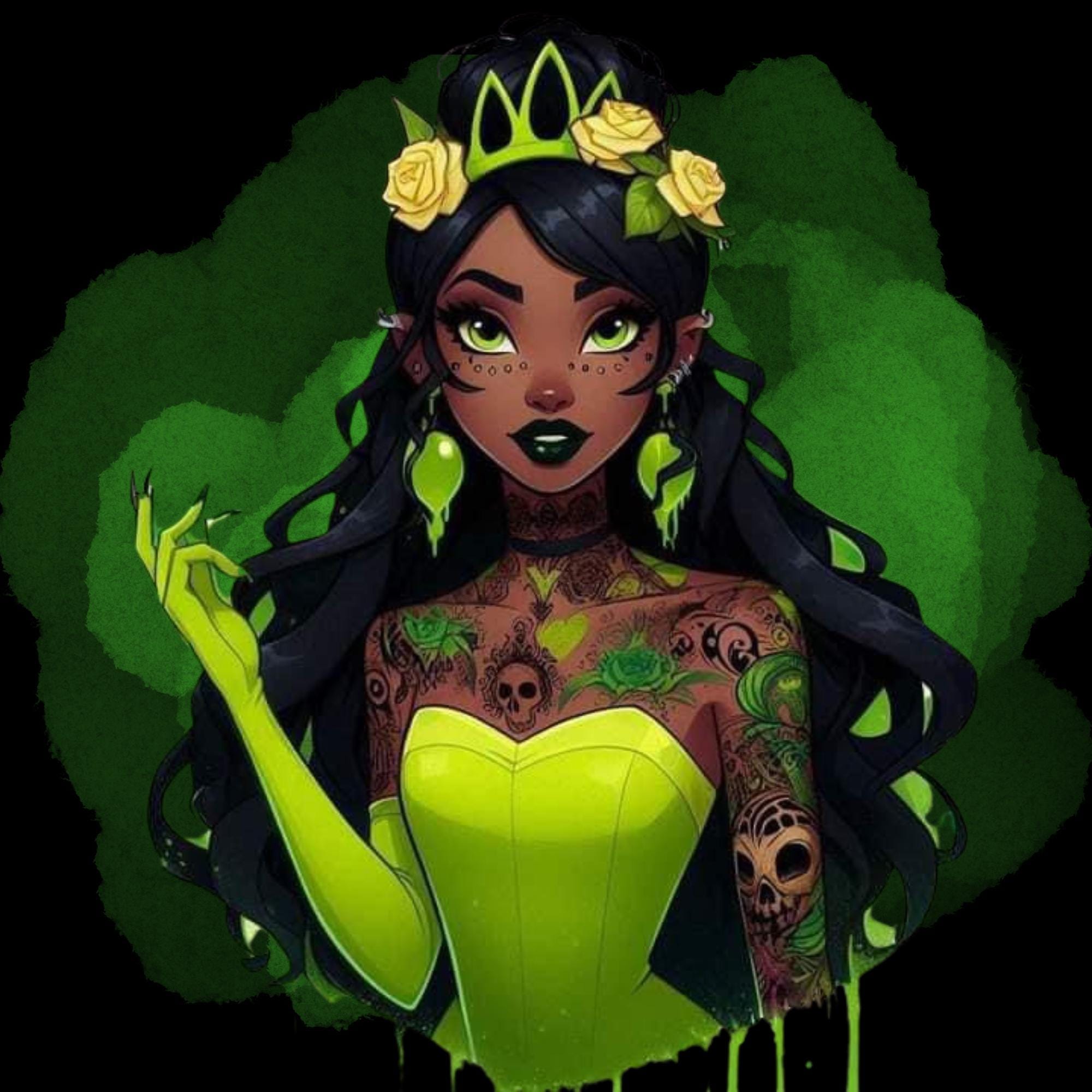 Tattoo Princess Png Princess Tattooed Princess Dtf Princess Png
