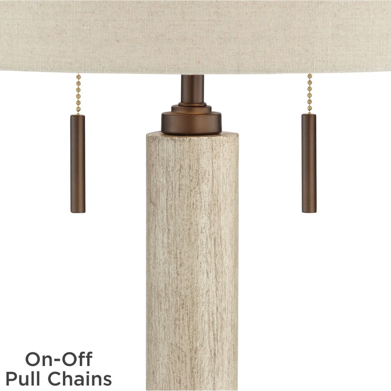 Neoclassical Table Lamp Whitewashed Column With USB Charging - Etsy