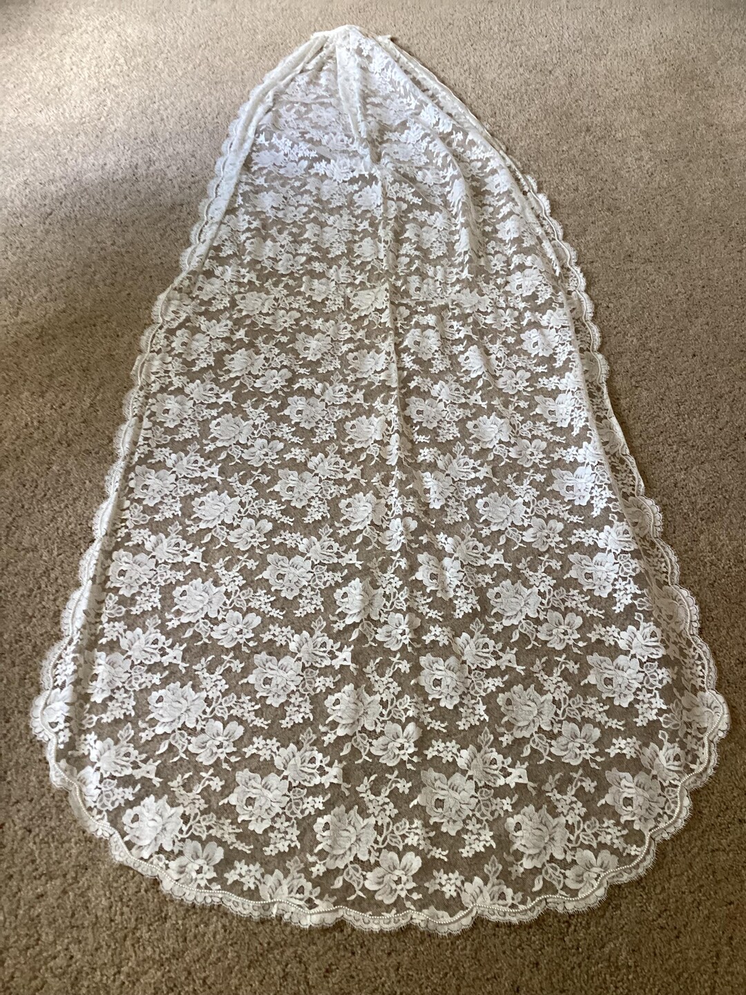 Vintage Pearl-edged Detachable Lace Train or Use as Lace Fabric - Etsy