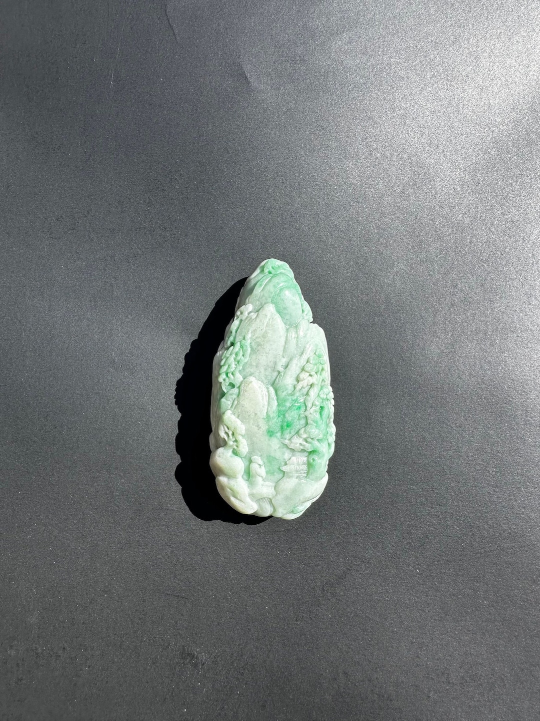 Chinese Jade Painting Scene,authentic Natural Exquisite Green Real ...