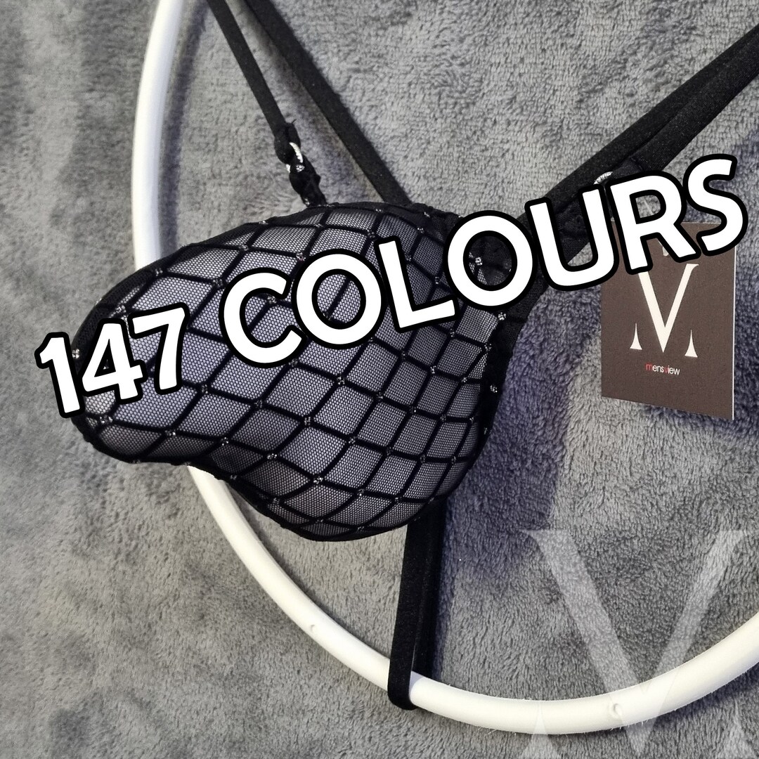 Leto 147 Fabrics MV-507B8 Pico 3D Bulge Mens String Handmade Men ...