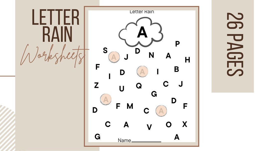 Letter Search Worksheets for Kindergarten or Pre-k - Etsy