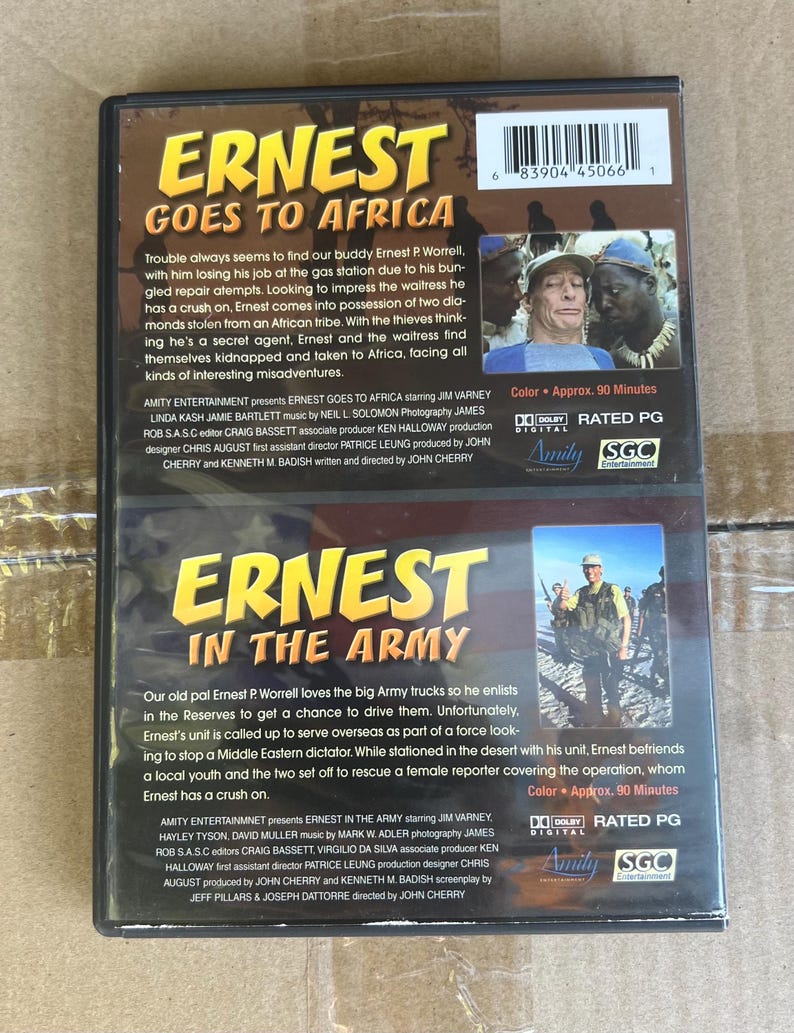 90s Ernest Double Feature DVD Ernest Goes to Africa & Ernest in the ...
