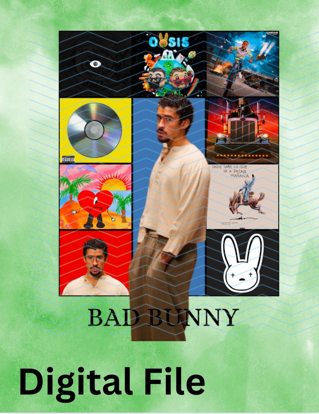 Bad Bunny Álbum Digital File PNG - Etsy