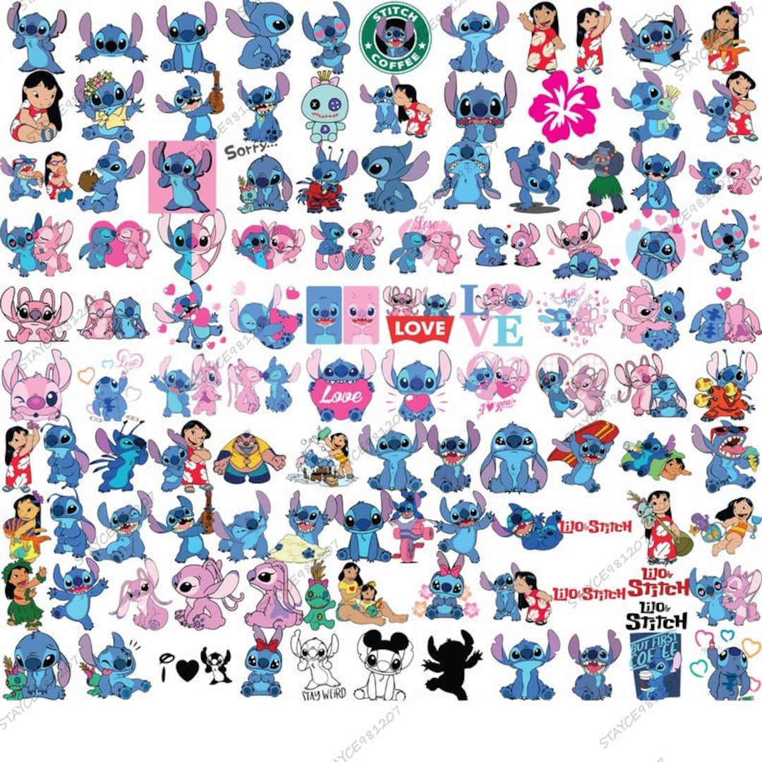 550 Stitch Svg Png Stitch Bundle Stitch Clipart Stitch - Etsy Australia