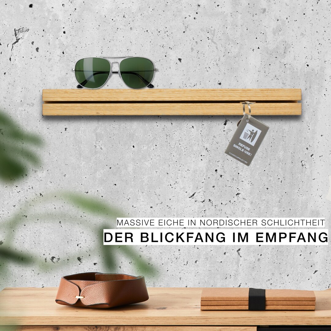 Keyboard Rack Solid Oak Wood | Key Holder With Shelf | Wall Shelf ...