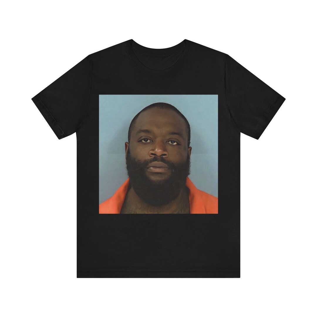 Rick Ross Mugshot Tee Short Sleeve, Hip Hop Tee, Rapper Shirt, Unique ...