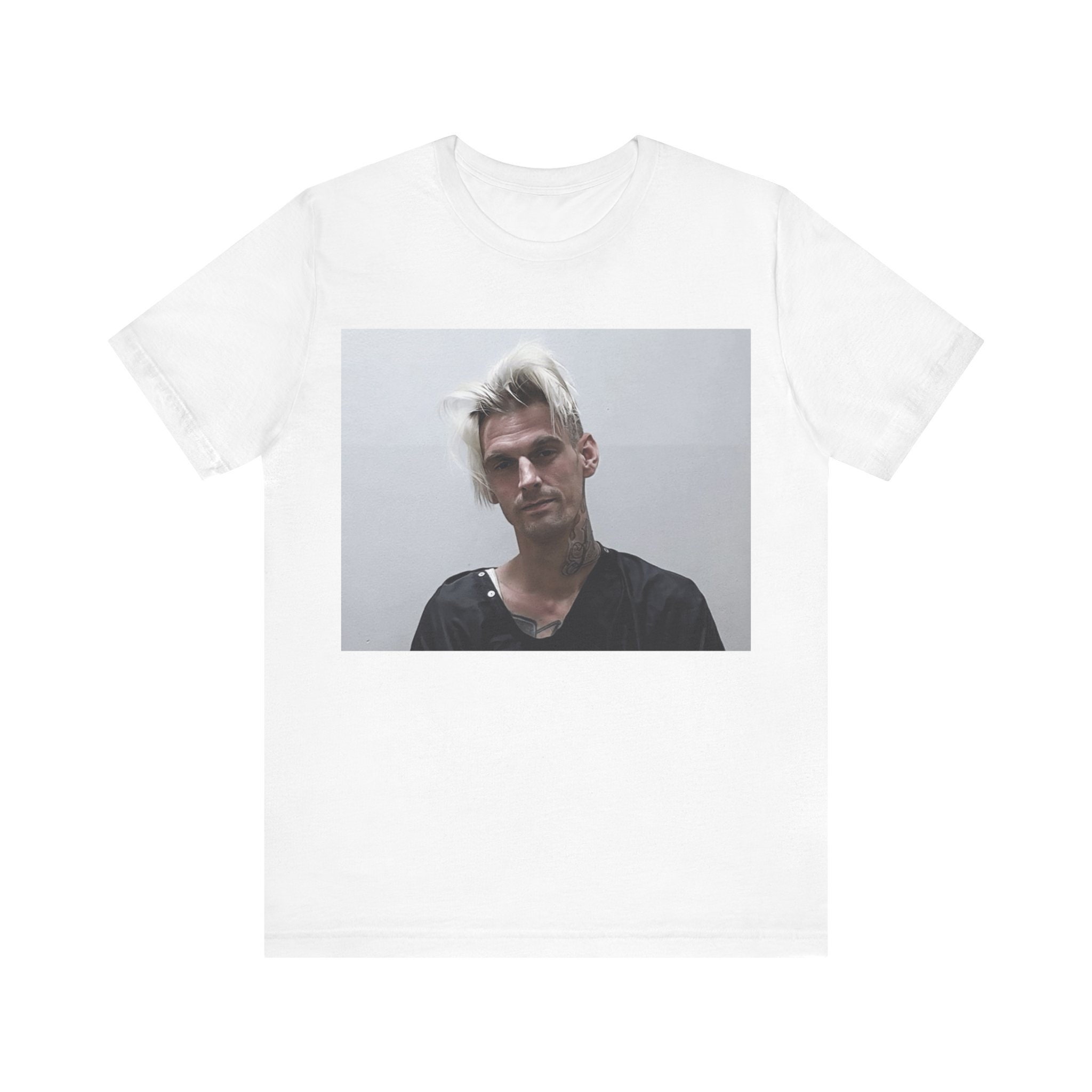 Aaron Carter Mugshot Tee, Short Sleeve Graphic Shirt, Unique Celebrity ...