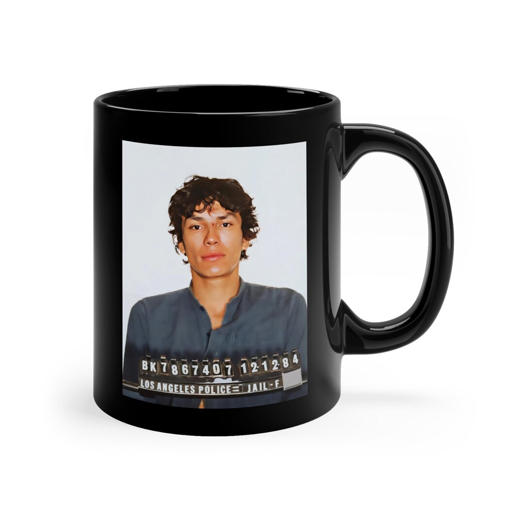 Richard Ramirez Mugshot Black Ceramic Mug, Serial Killer Collectible ...