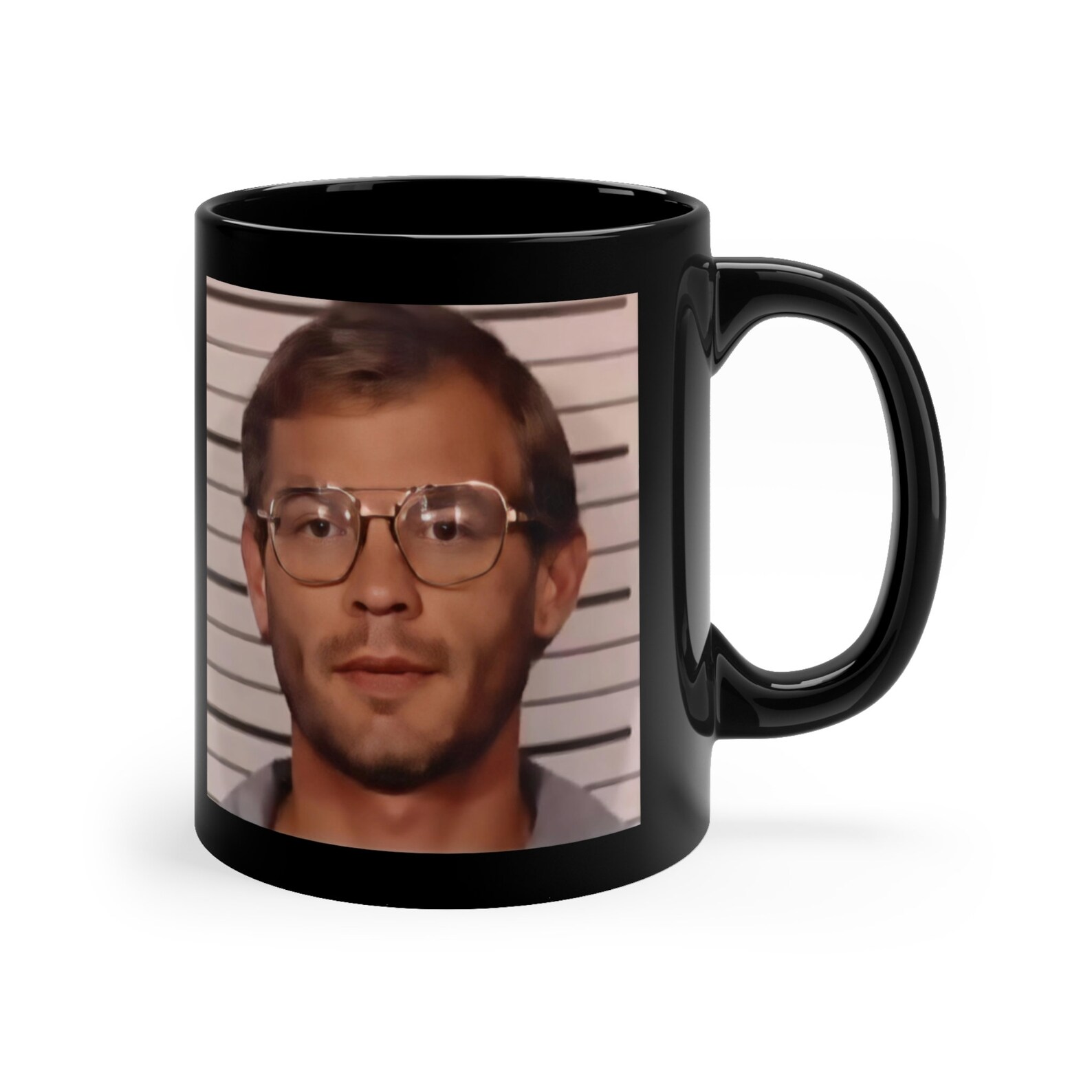 Jeffrey Dahmer Gacy Mugshot Black Ceramic Mug, Serial Killer ...