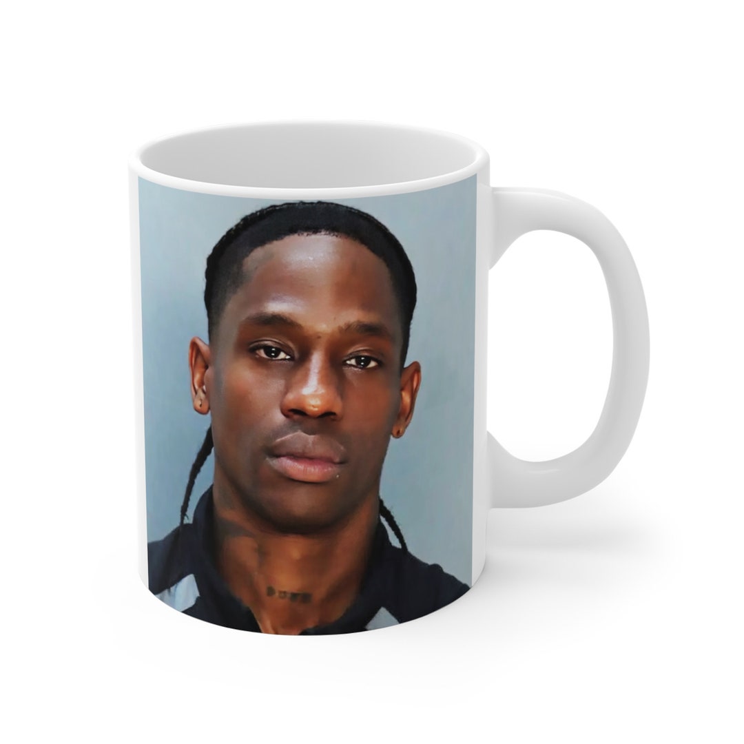 Travis Scott Mugshot Mug, Rapper Hip Hop Star Jail Arrested, Unique ...