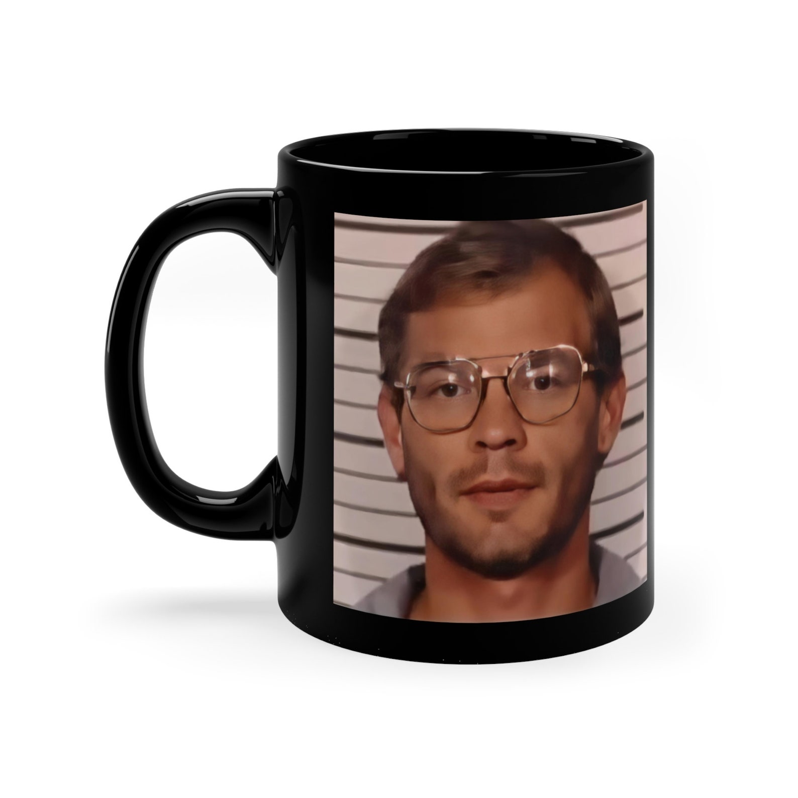 Jeffrey Dahmer Gacy Mugshot Black Ceramic Mug, Serial Killer ...