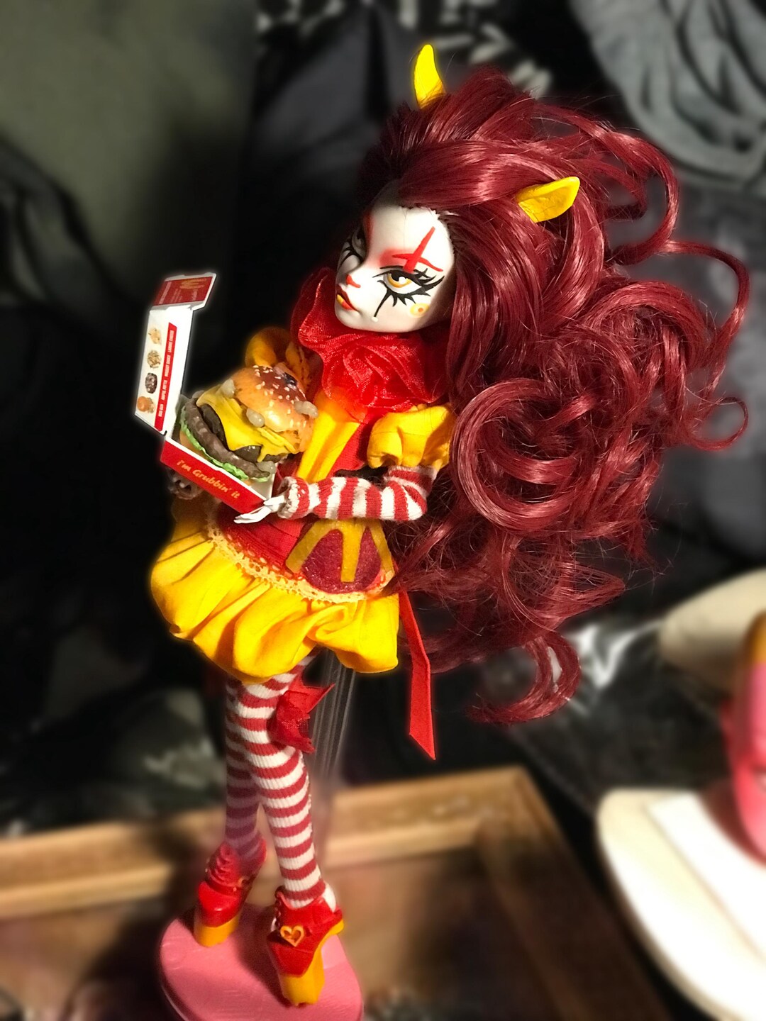 Art Doll Cosplay Ronala Mcdonald Monsterhigh Repaint in Skullector ...