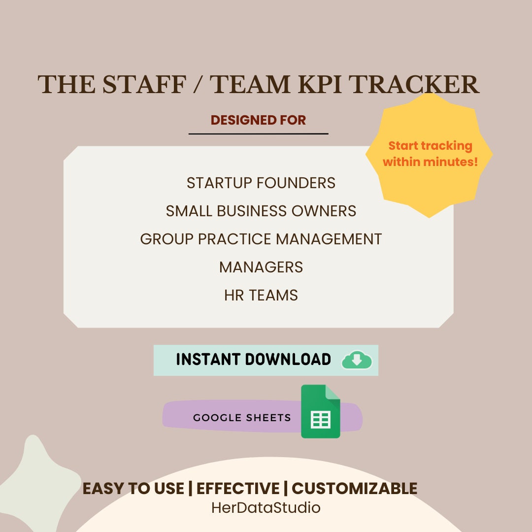 The Staff & Team KPI Tracker Monthly Version KPI Dashboard Report for Staff, Employee and Team ...
