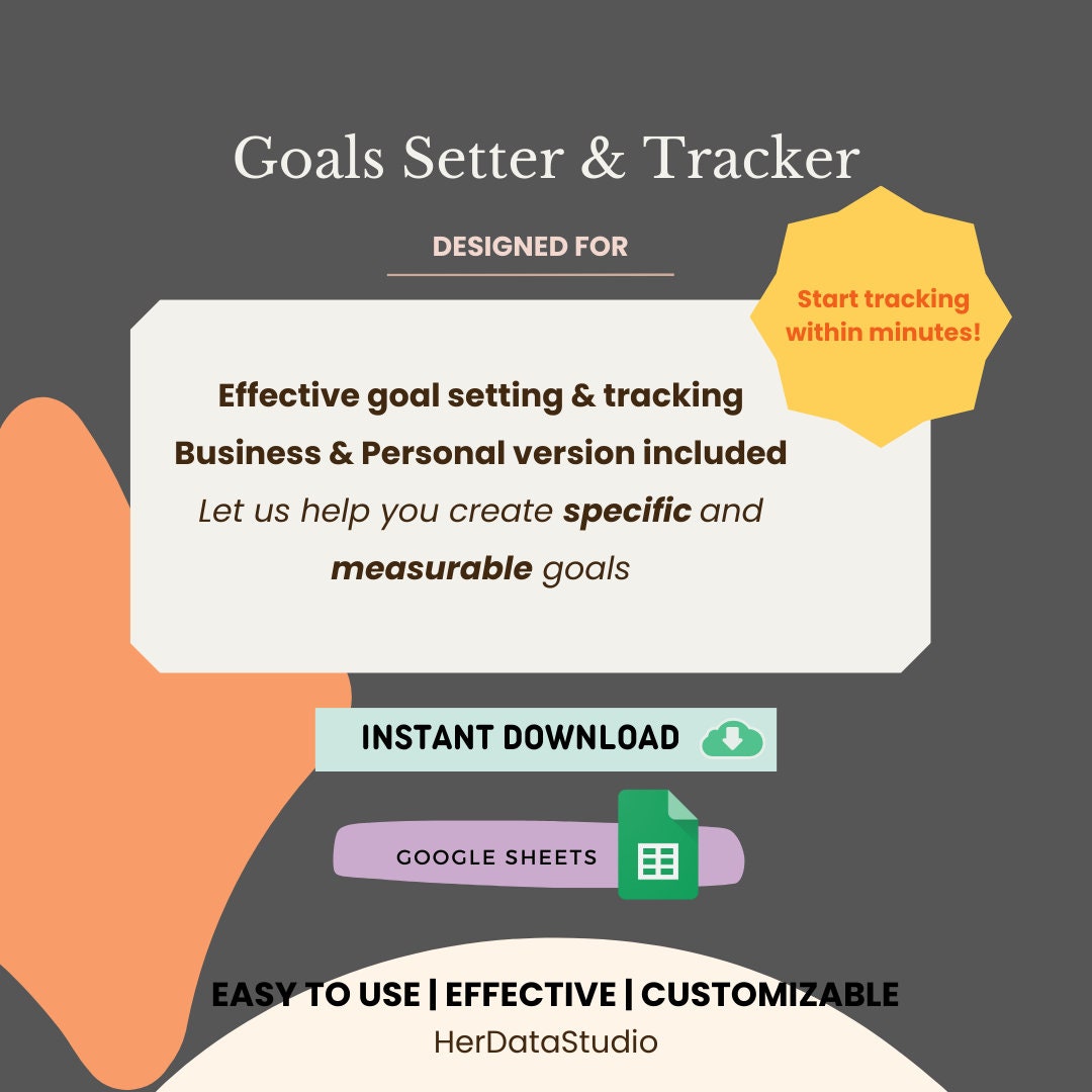 The Goal Setter and Tracker | Business Goals, Personal Goals | OKR ...