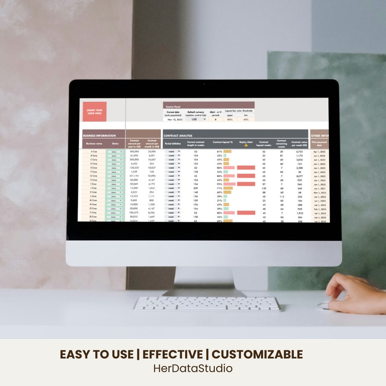 The Contract Management Tracker Report Manage Your Contracts Efficiently in One Place - Etsy ...