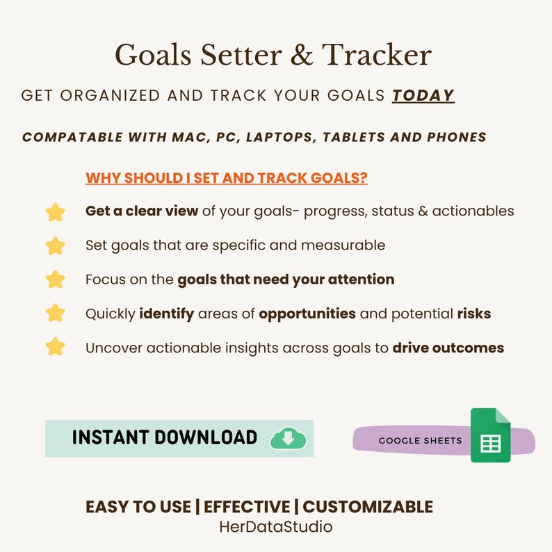 The Goal Setter and Tracker | Business Goals, Personal Goals | OKR ...