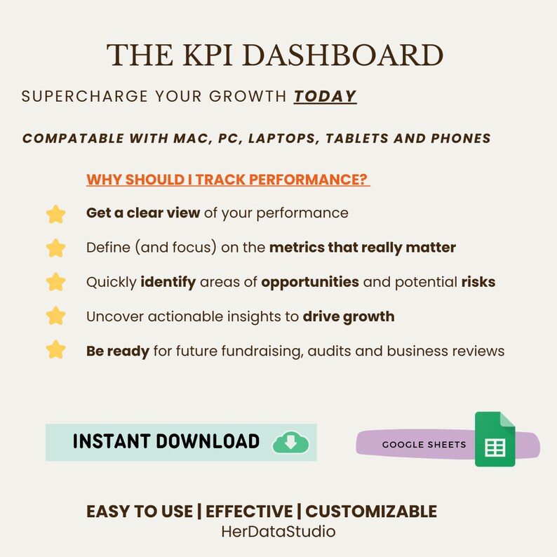 Business Performance Tracker KPI Dashboard Weekly Tracker With Monthly ...