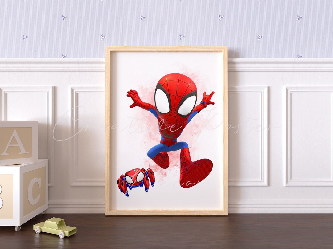 Spidey Poster Wall Art Spider Man Poster Spidey and Friends Poster ...