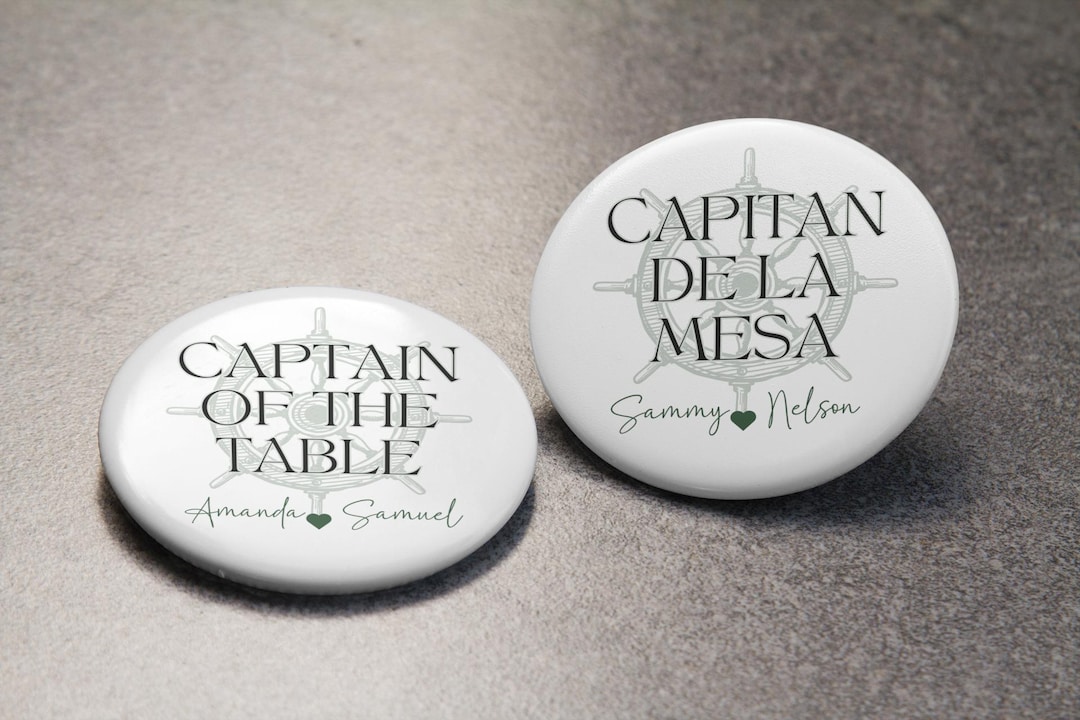 Personalized Wedding Table Captain Pin, Fun Badge for Table Host ...