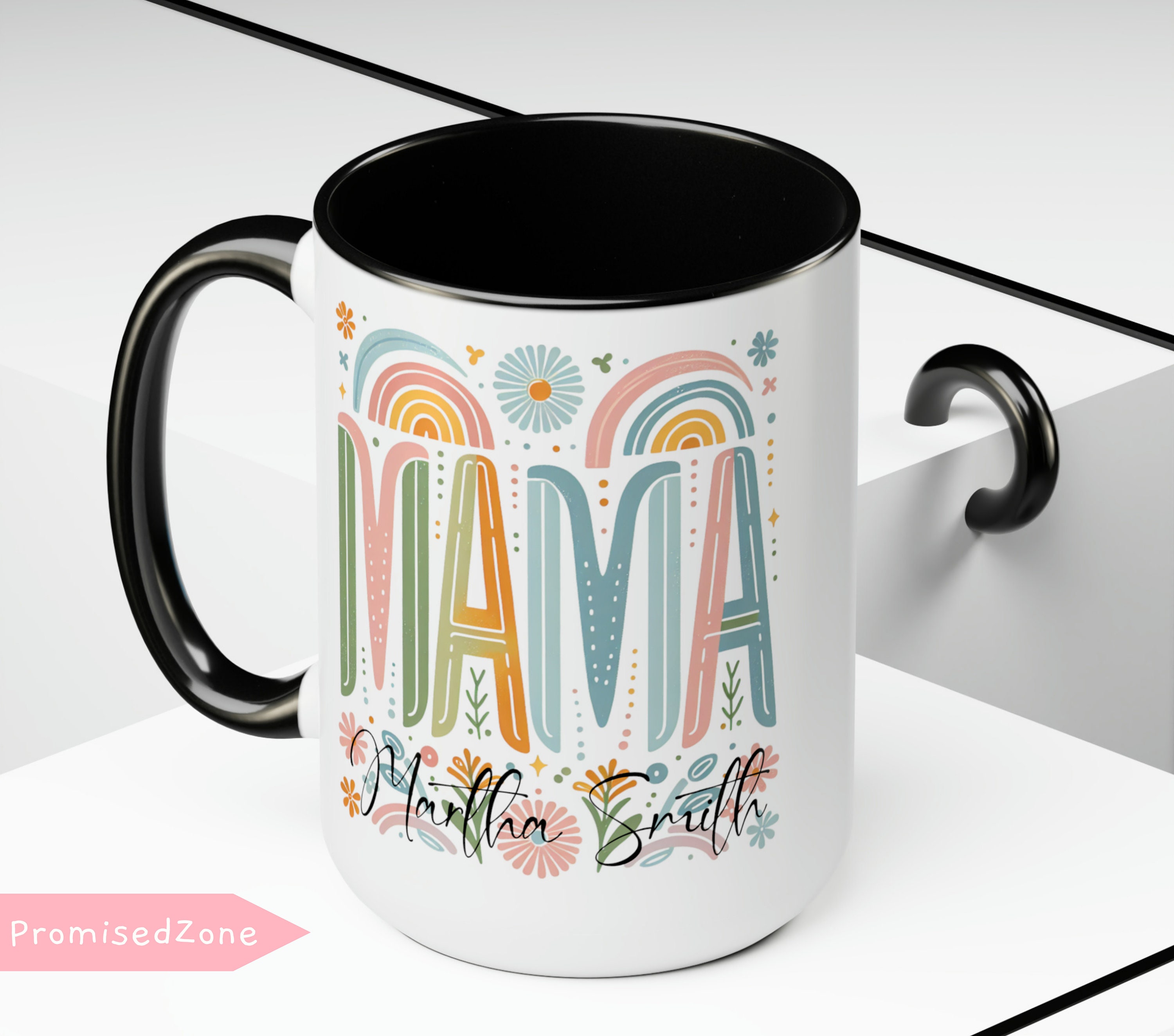 Personalized Mug for Mama Retro Style Mug Retro for Mom New Mom Mug Mom ...