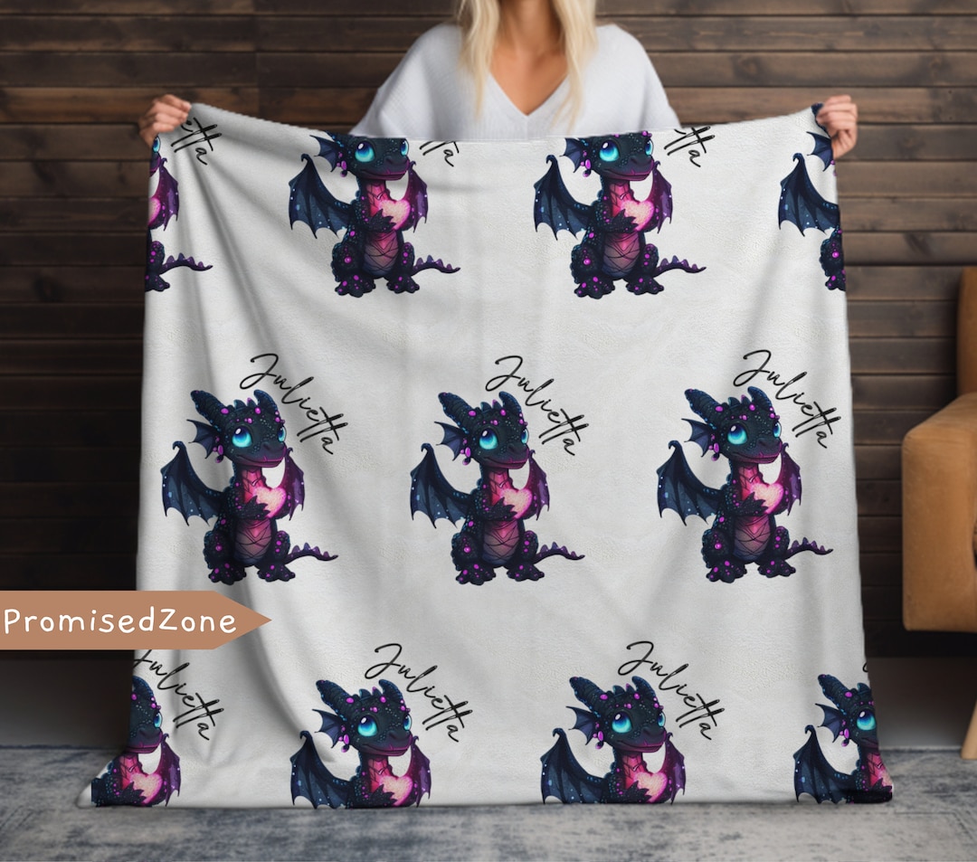 Dragon Blanket for Women, Customized Dragon Blanket, Custom Blanket ...