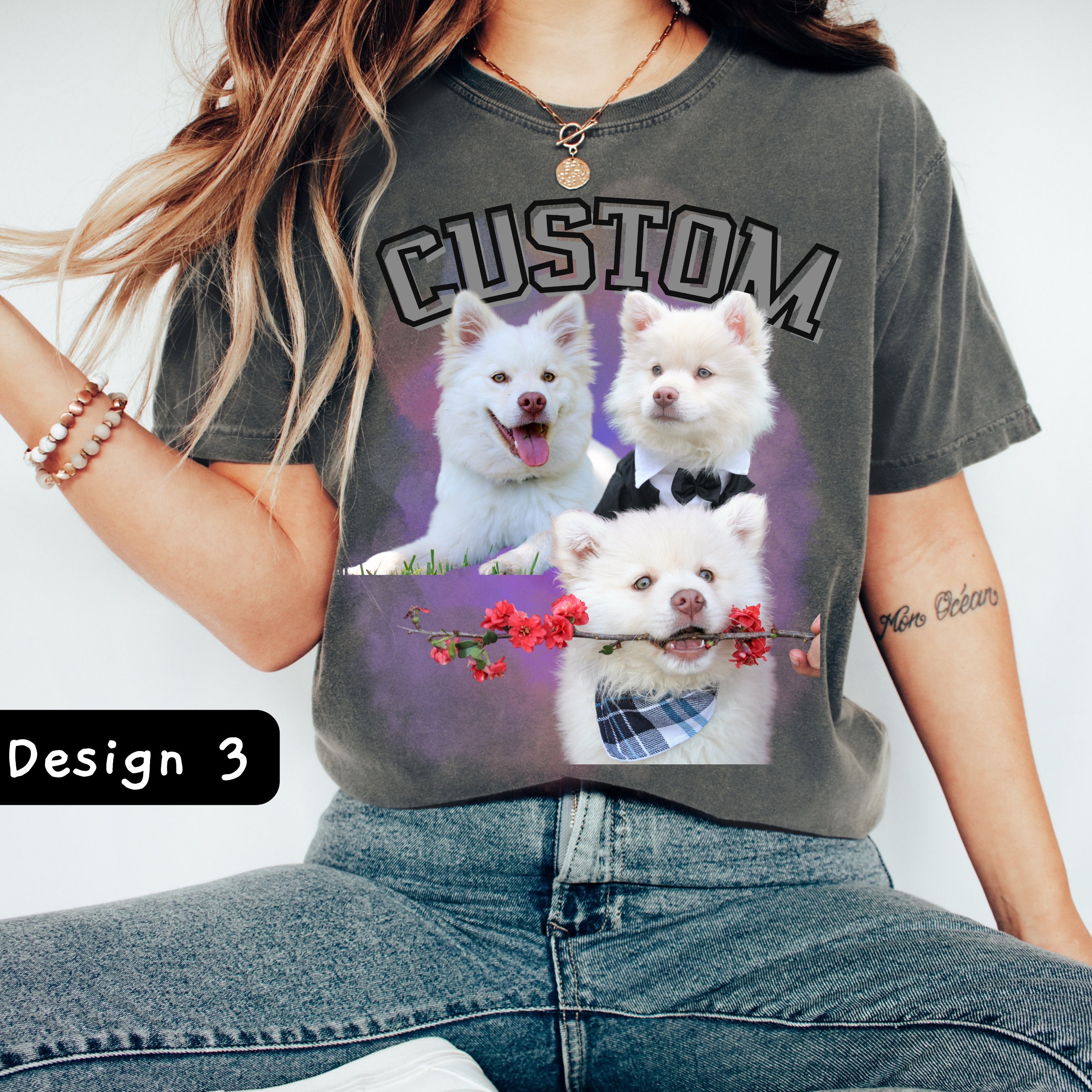 Pet Photo Shirt Retro Collage Personalized Pet Shirt 90's Custom Photo ...
