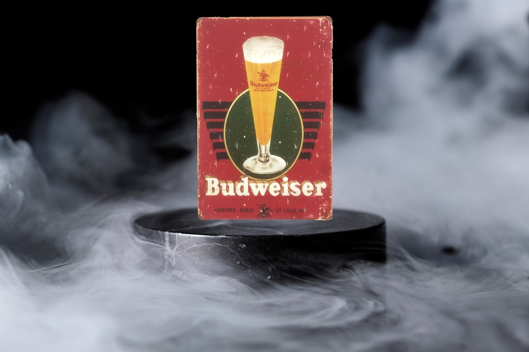 Vintage Style Metal Wall Plaque Budweiser Beer Vintage Decoration of ...