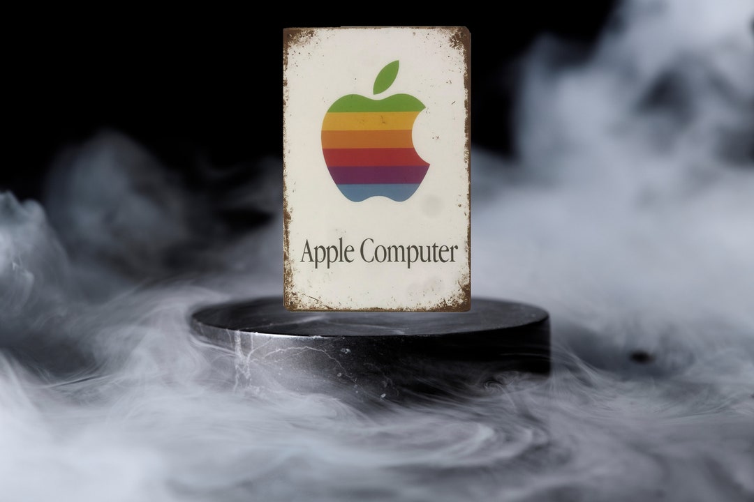 Vintage Style Metal Wall Plaque Apple, Mac Vintage Decoration of Bar ...