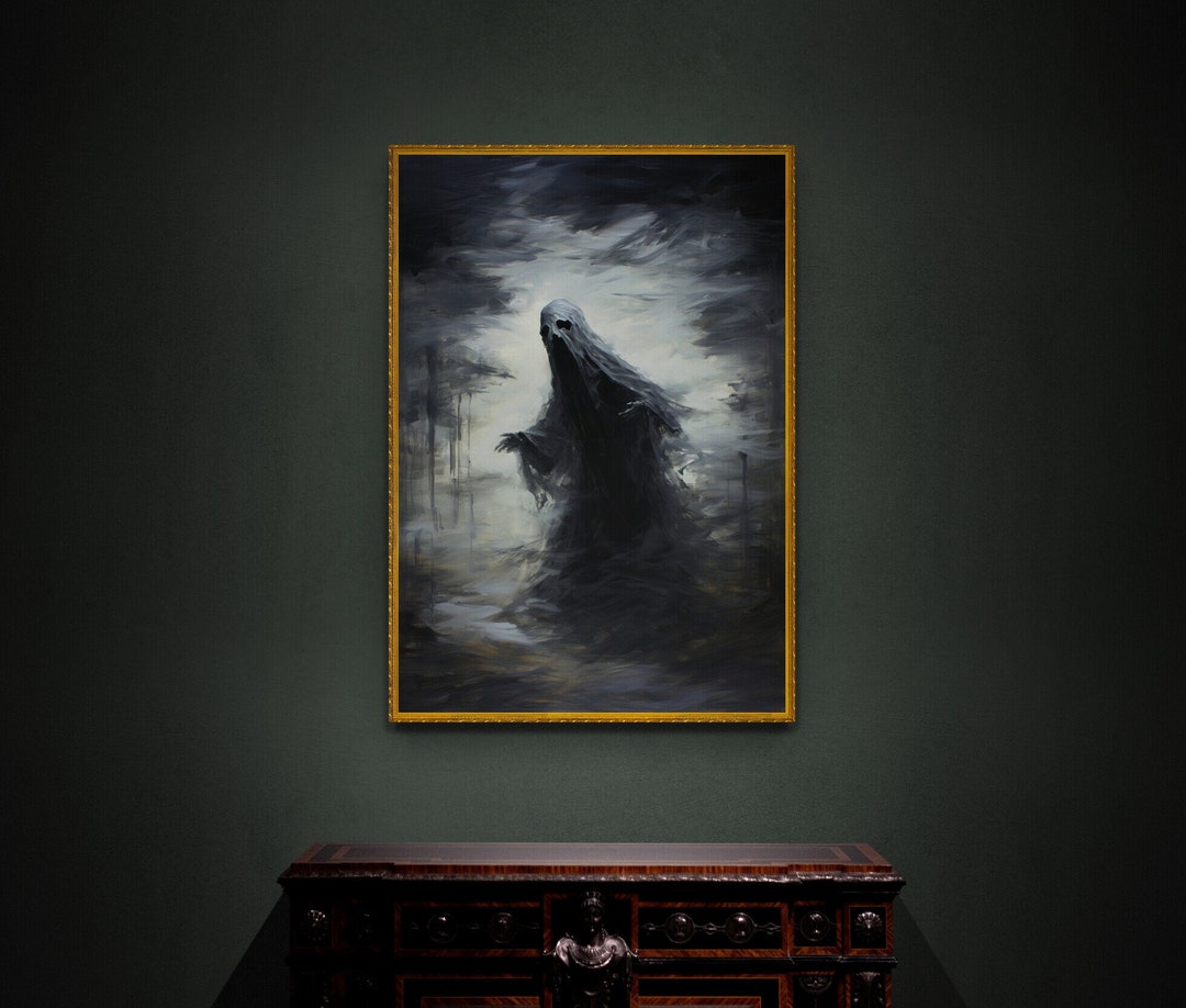 Gruseliger Geist Nostalgie Kunst Dark Academia Vintage Poster Öldruck ...