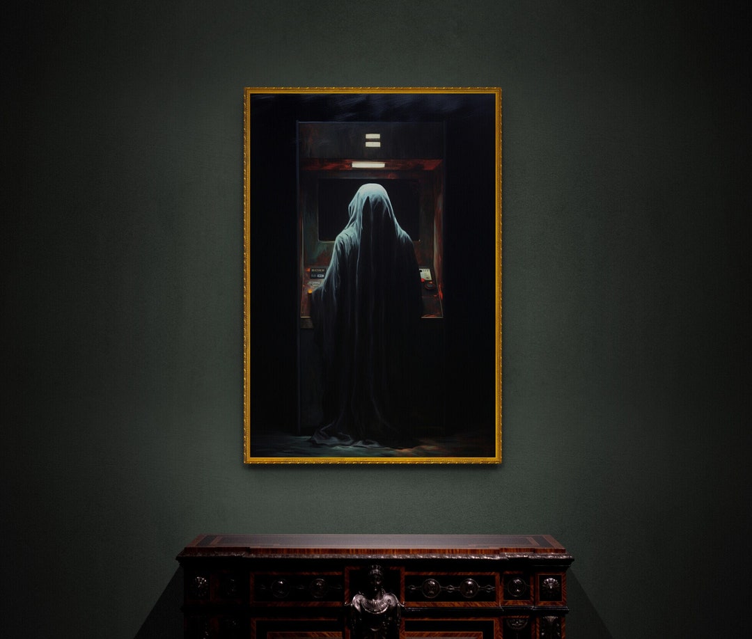 Ghost Arcade Machine Spooky Art Dark Academia Vintage - Etsy