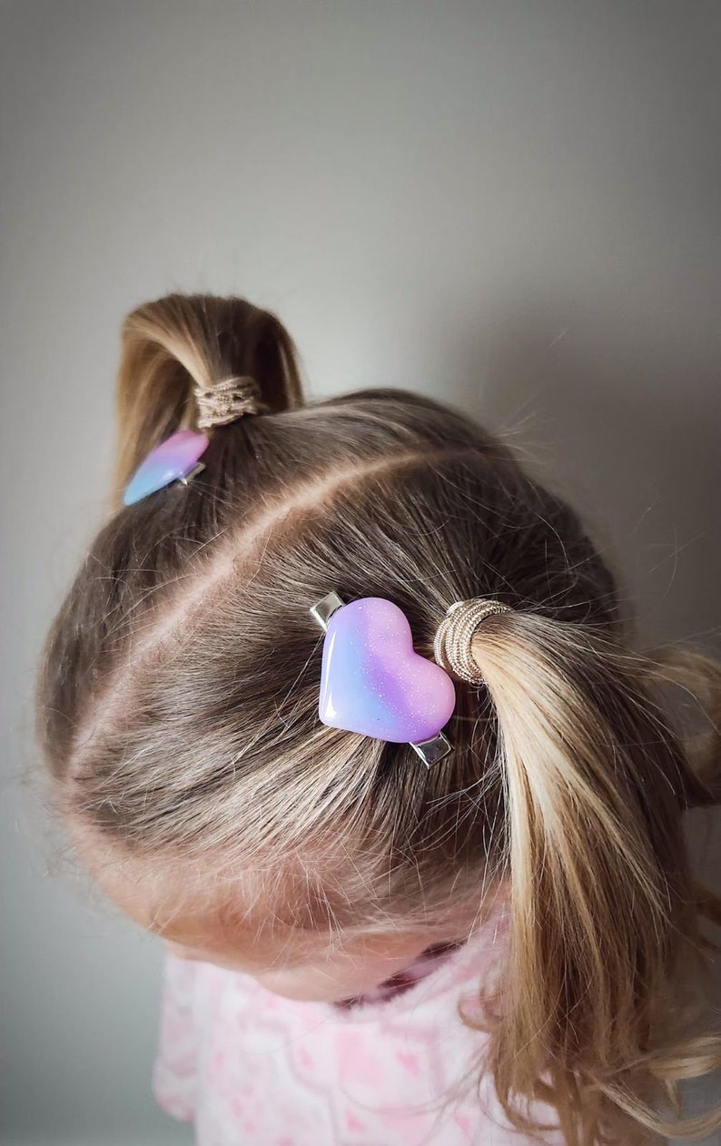 Heart Hair Clip Set - Etsy