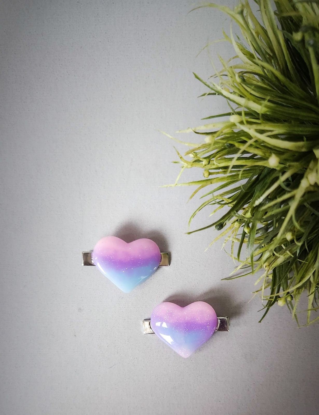 Heart Hair Clip Set - Etsy