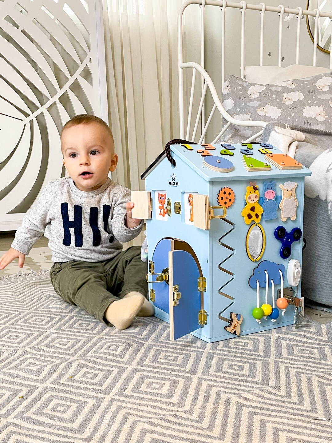 Busyboard,busy House 6 Functional Sides Access Inside - Etsy